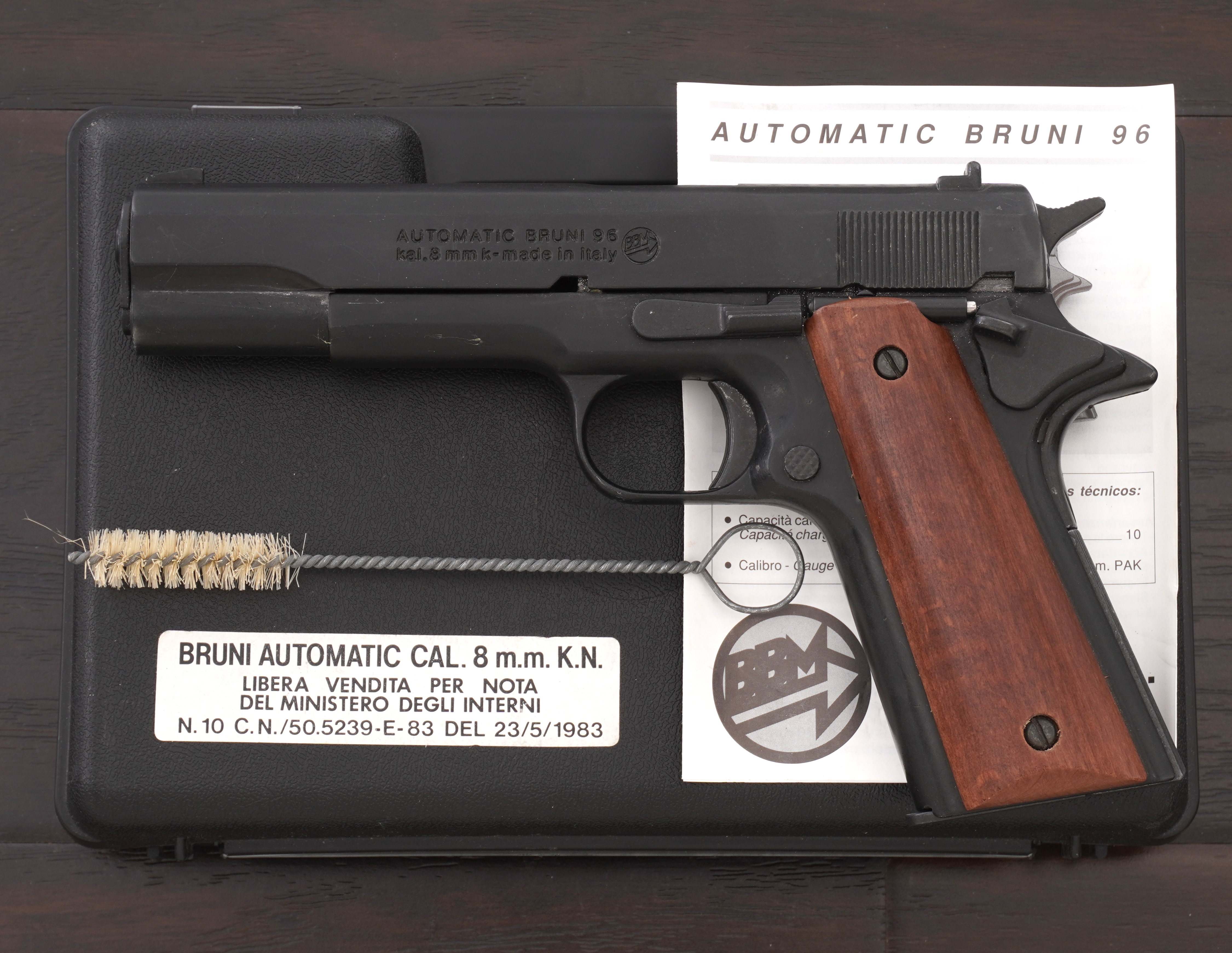 Bruni Model 96 Blank Firing Replica 1911 Pistol 8mm Blank Non-Gun - Non ...